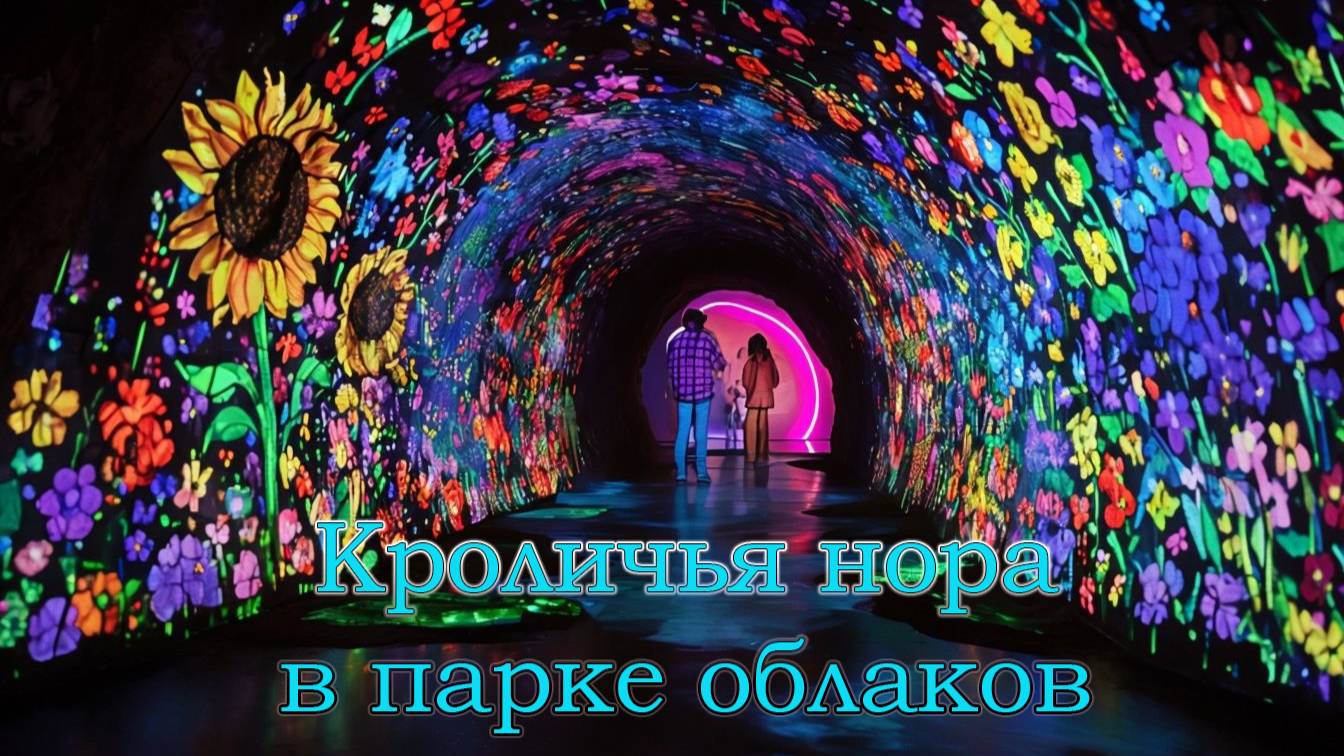 Кроличья нора в парке Краснодар, очередь парка облаков.