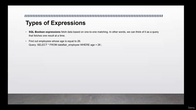 dba_6.5. Operators, Expressions and Conditions