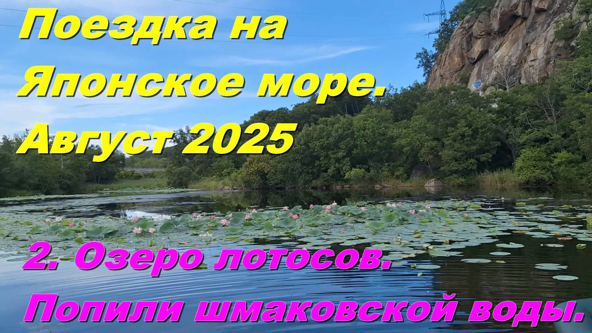 2. Озеро лотосов.Попили шмаковской воды. Поездка на Японское море. Август 2025