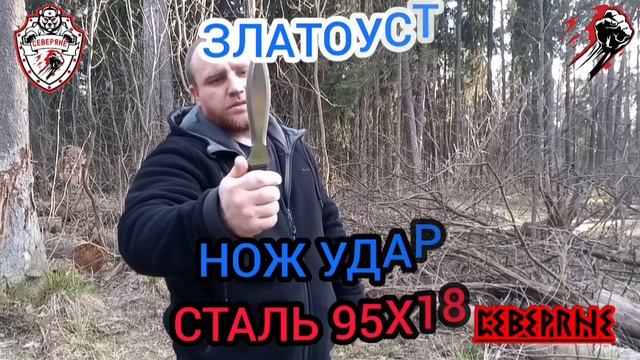 Златоуст, нож Удар, сталь 95Х18 🔪👍