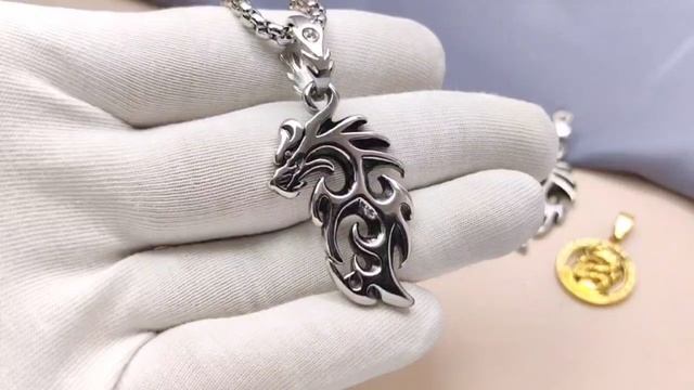 Подвески Дракон из нержавеющей стали