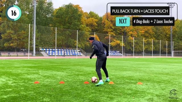18. CLOSE CONTROL WORKOUT pull back turn+laces touch