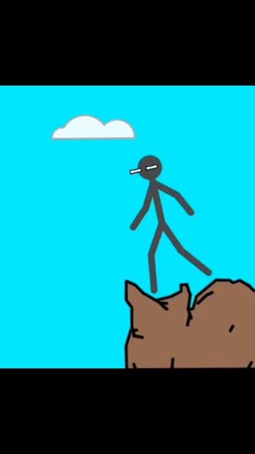 Разбижавшийсь прыгнул со скалы! Stickman Animation