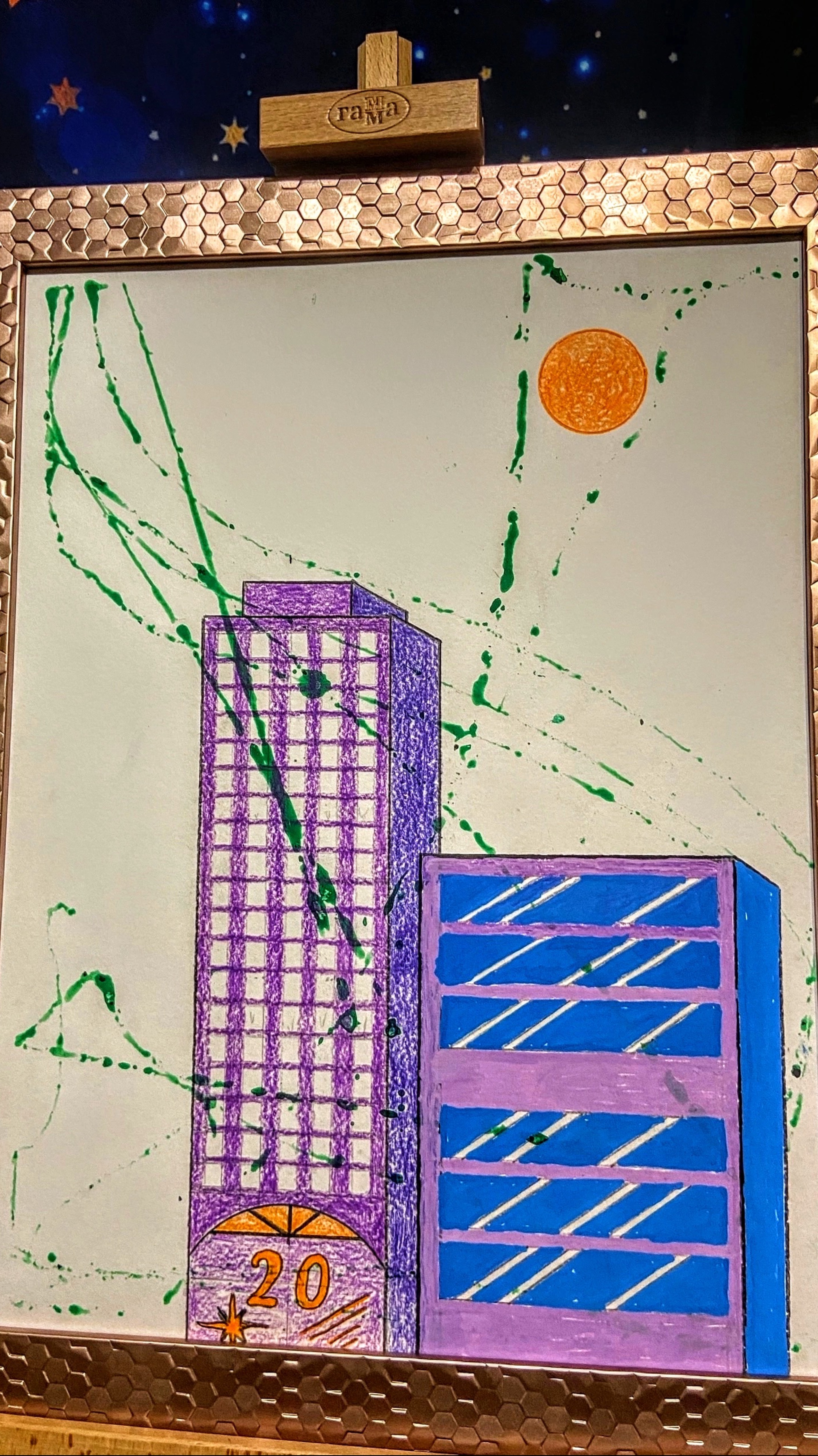 Картина из пепла и осколков пятиэтажек из района «Камушки» — «Феникс 20"