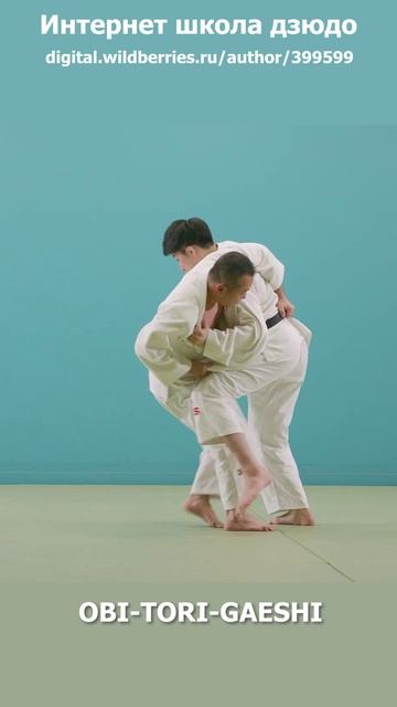 8Интернет школа дзюдо. Бросок через себя подсадом ногой.OBI-TORI-GAESHI.