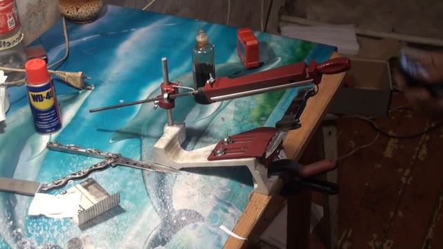 Точилка ЖУК. Заточка складного ножа.