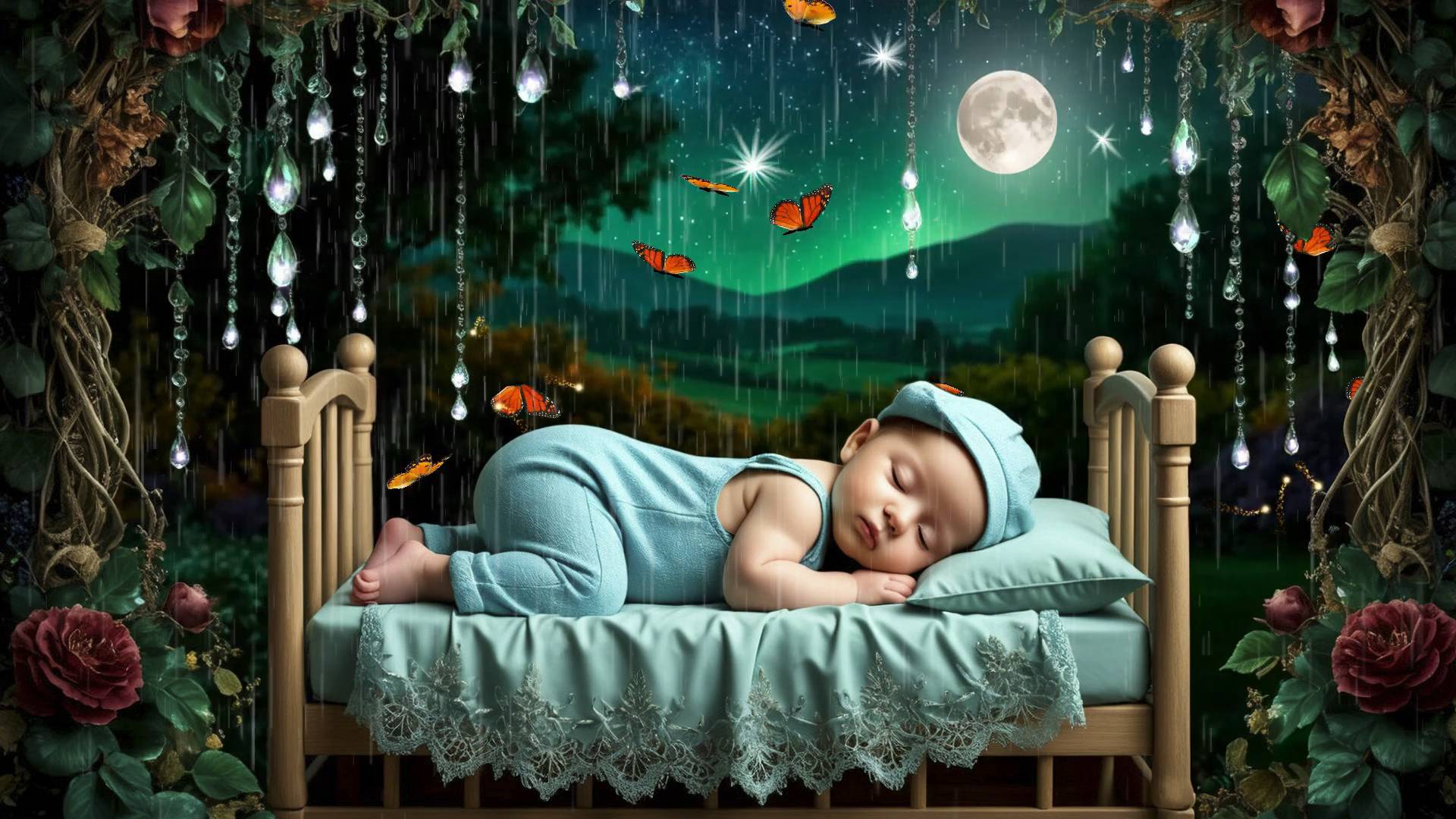 Успокаивающая колыбельная, песня и звуки дождя для малышей для быстрого засыпания - Колыбельная