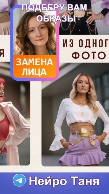 Уникальные фото и видео без лишних заморочек Нейро Таня AI-креатор
