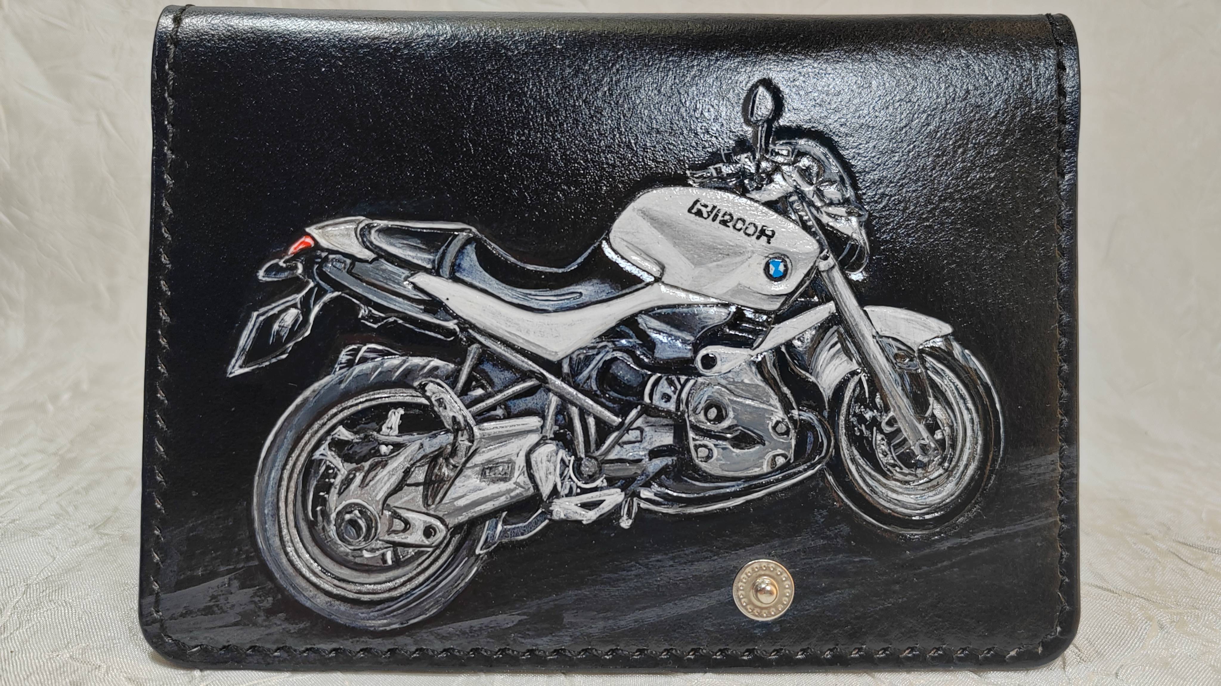 Документница для паспорта и авто документов. Изделия из кожи. СКСтиль. Видео обзор: Мотоцикл BMW.