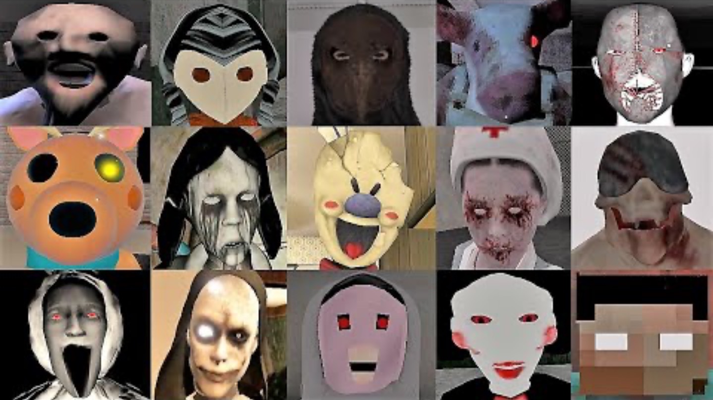 Caught Battle #6| Ice Scream 3 Smiling-X 2 Sinister Night 2 Piggy 2 Granny Horror Mask & +