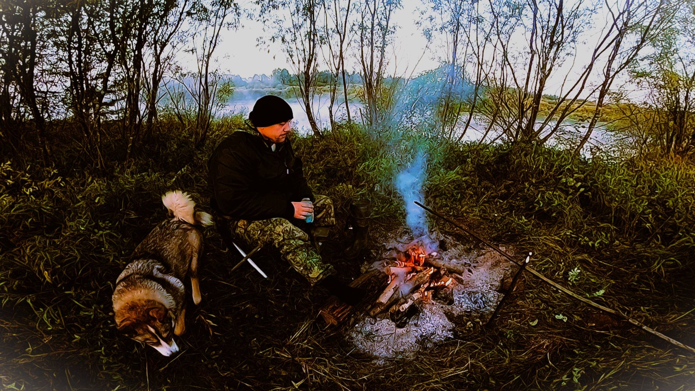 Язззь РЫБА Моей мечты...Выбрался на реку...РЫБА ловится / Отдых перед копом...