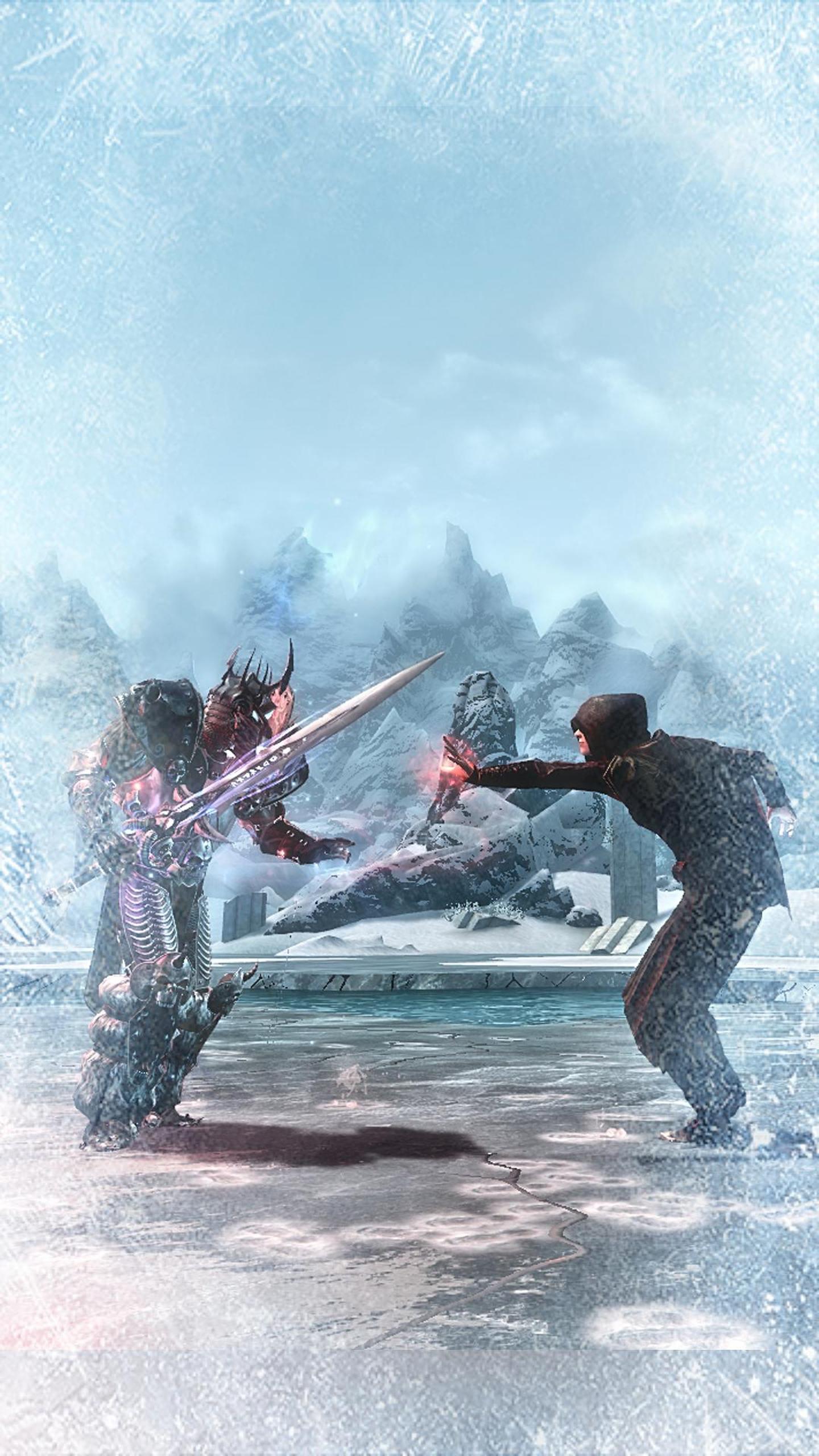 Skyrim. Дуэль Артаса и Сераны.