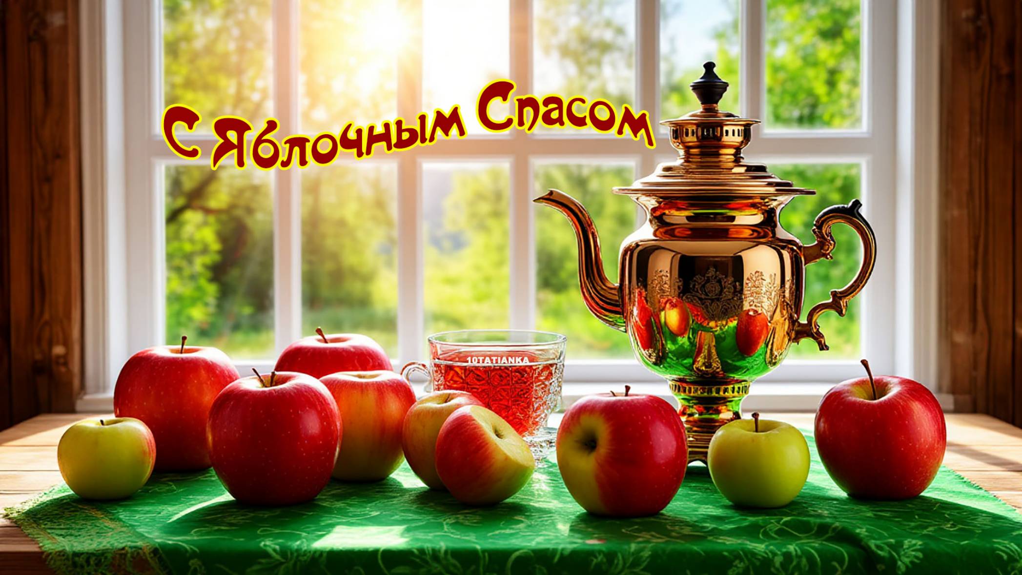 С Яблочным Спасом! 🍎🍏🍎 Красивая музыкальная открытка!