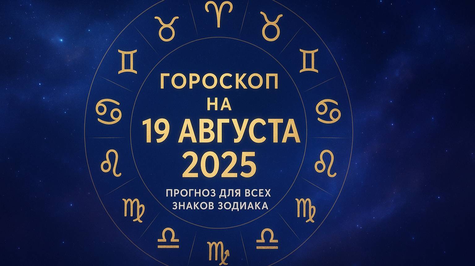 Гороскоп на сегодня 19 августа 2025 | Прогноз для всех знаков зодиака 🚀