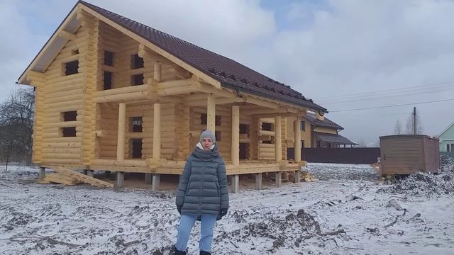 Отзыв заказчика. Дом из рубленного бревна 280-320 по проекту Серпухов