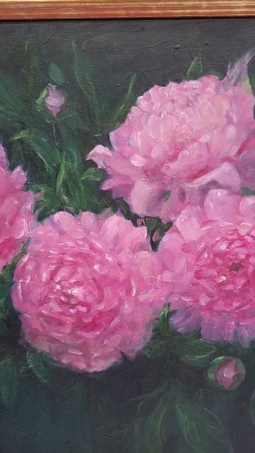 Пионы маслом