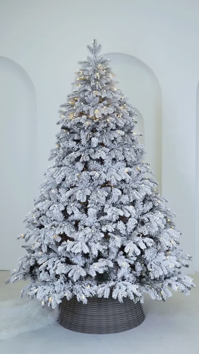 Обзор на искусственную ель "Камчатская заснеженная" из комбинированной хвои (Литая+ПВХ), ЕлкиТорг