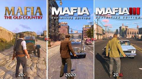 Mafia: The Old Country vs Mafia: DE vs Mafia III - Сравнение деталей и физики (Realistic GameZ)