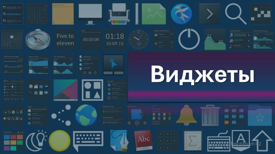 Все виджеты на интерактивном дисплее TeachTouch R2