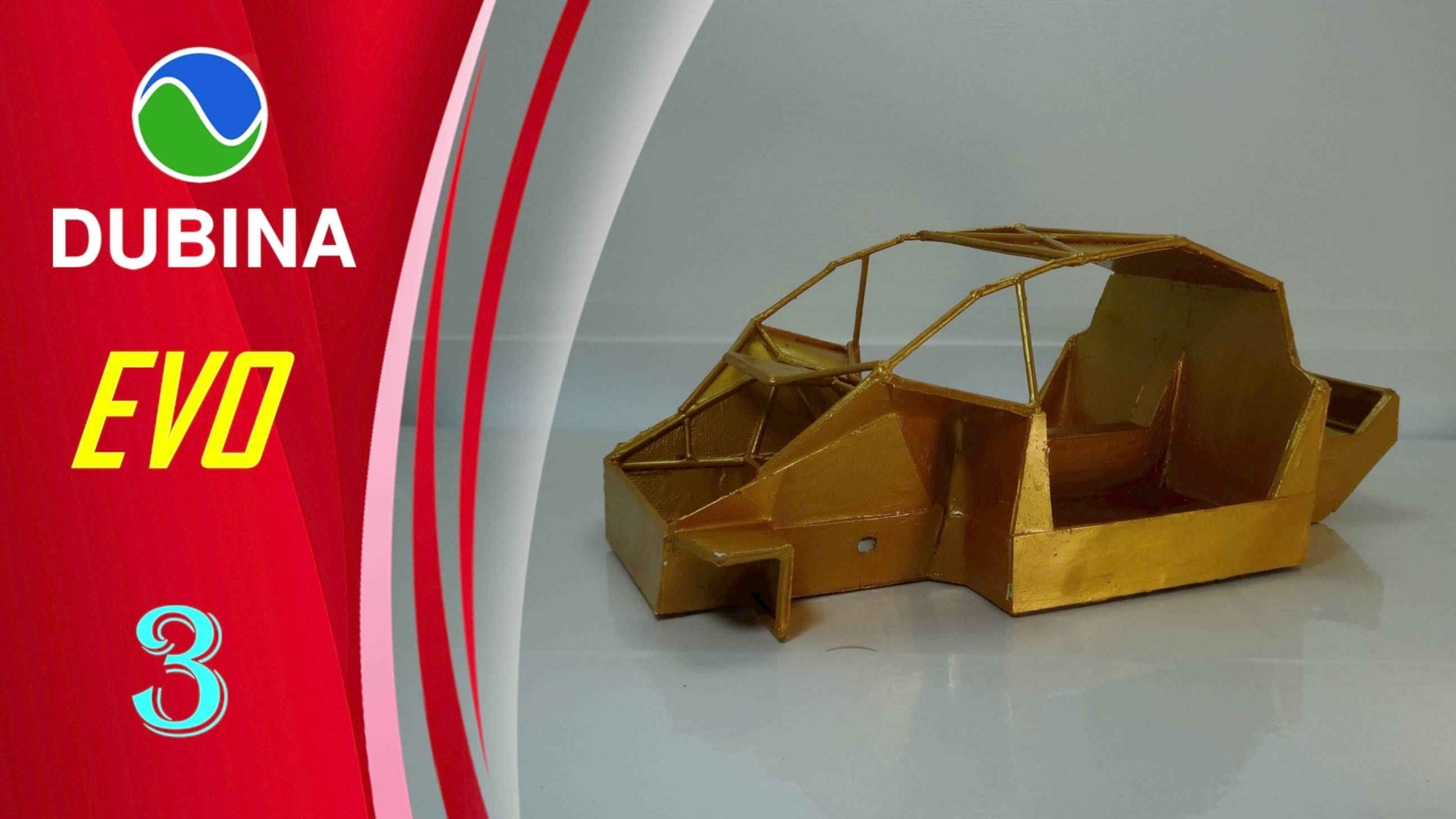 Панелирование пространственной рамы робокара Dubina в масштабе 1:10