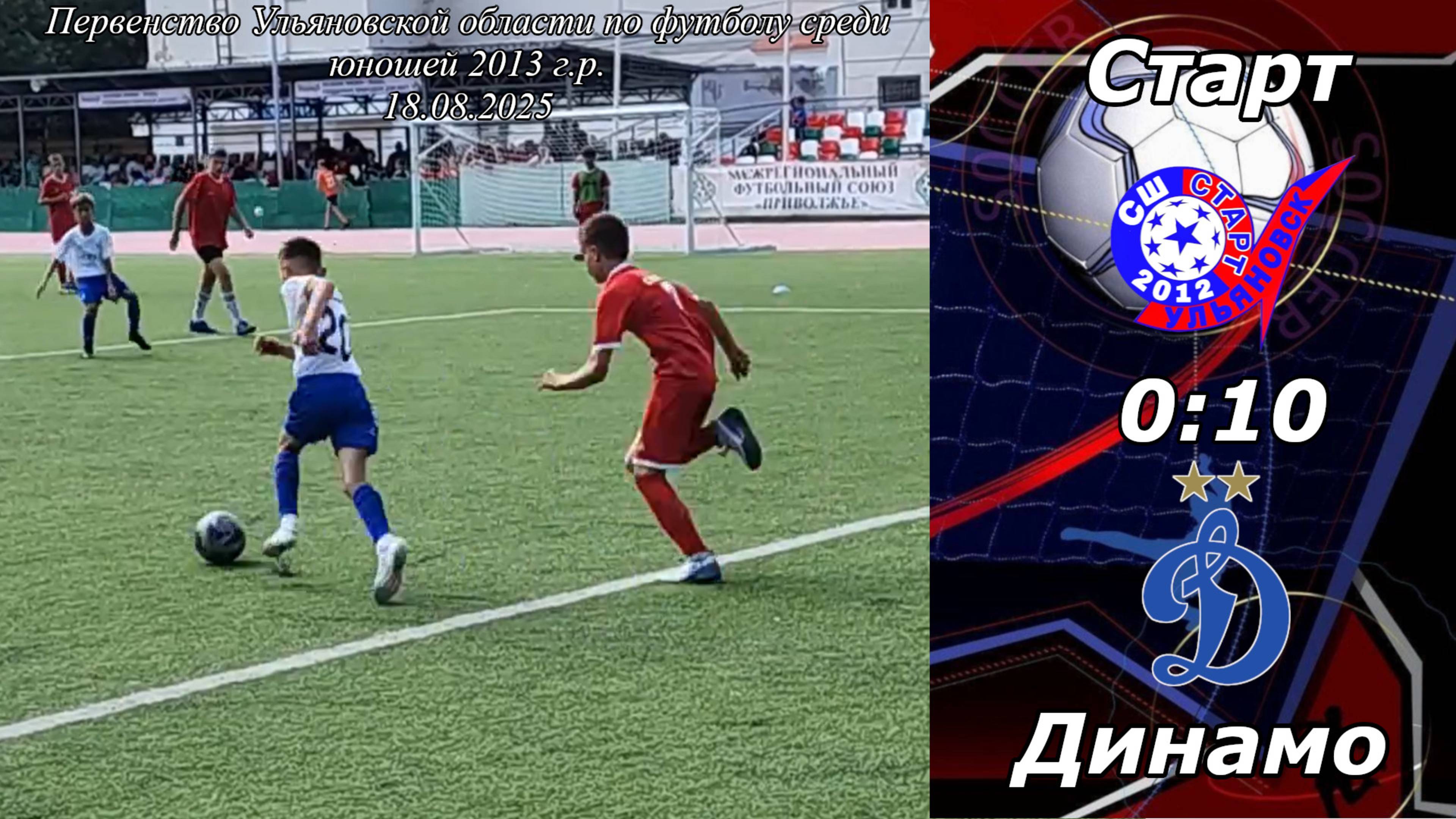 Старт 2013 (Ульяновск) - Динамо 2014 (Ульяновск) (0:10).