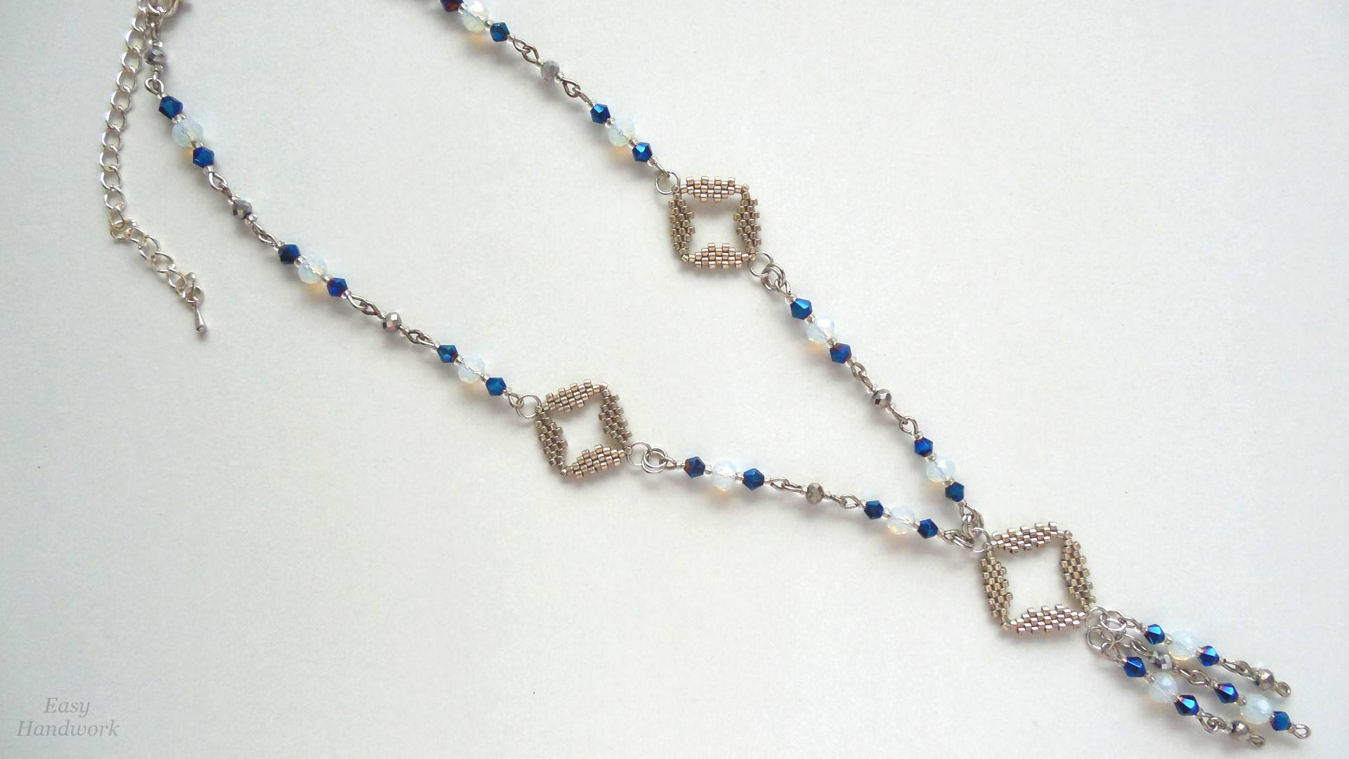 Как плести элементы-ромбики из японского бисера