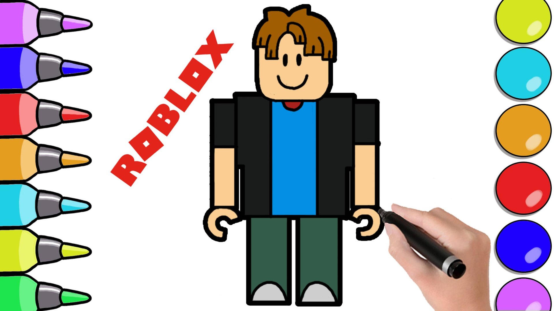 Как Нарисовать РОБЛОКС персонажа ПРОСТО Шаг за шагом!