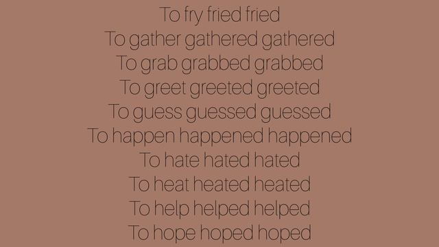 Правильные Глаголы Часть 9 Regular Verbs Part 9