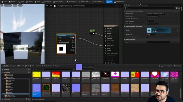 Материалы в Unreal engine 5. Свойство opacity mask [автоперевод]