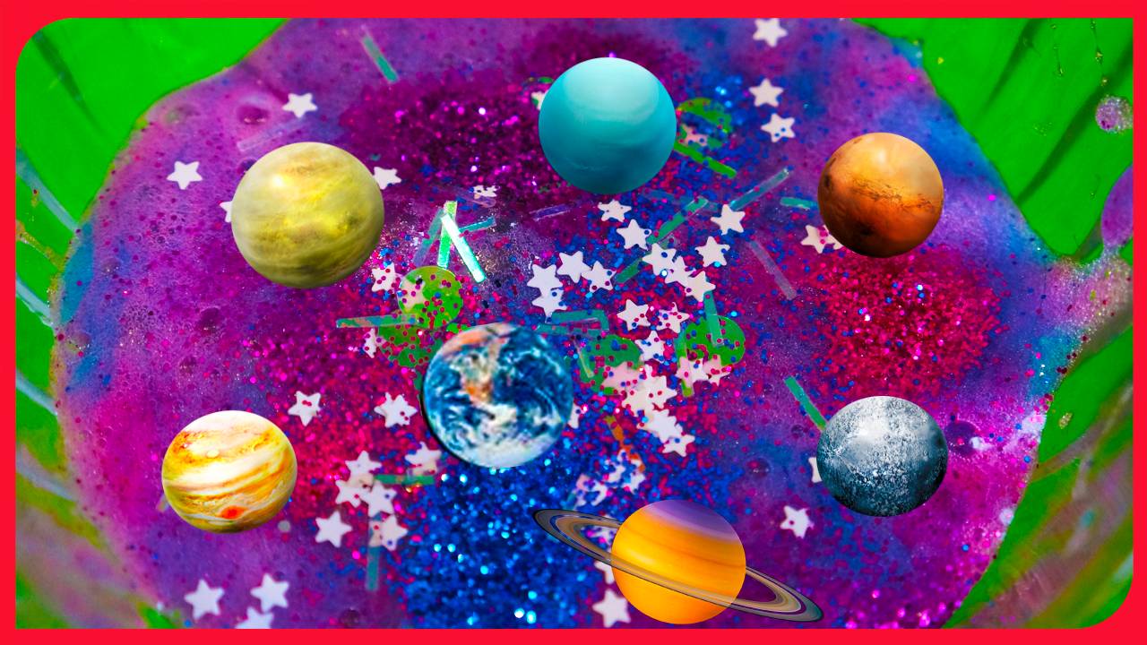 Делаем космический слайм с планетами