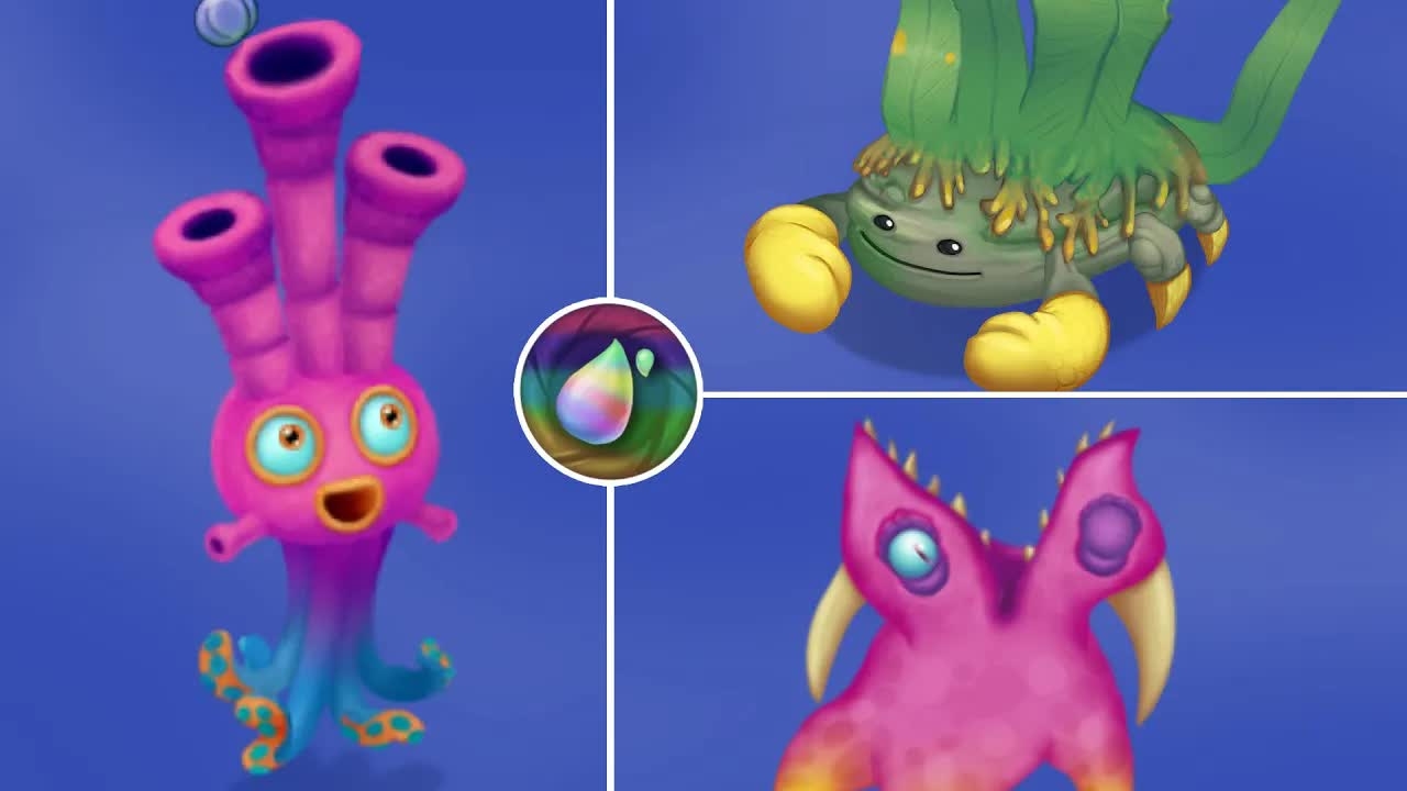 Гамма Остров Воды - Все Монстры, Песни и Анимации (My Singing Monsters, Мои Поющие Монстры, Msm)