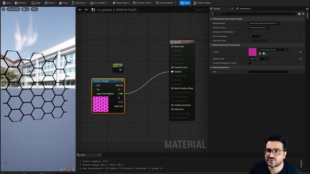 Материалы в Unreal engine 5. Свойство opacity input [автоперевод]