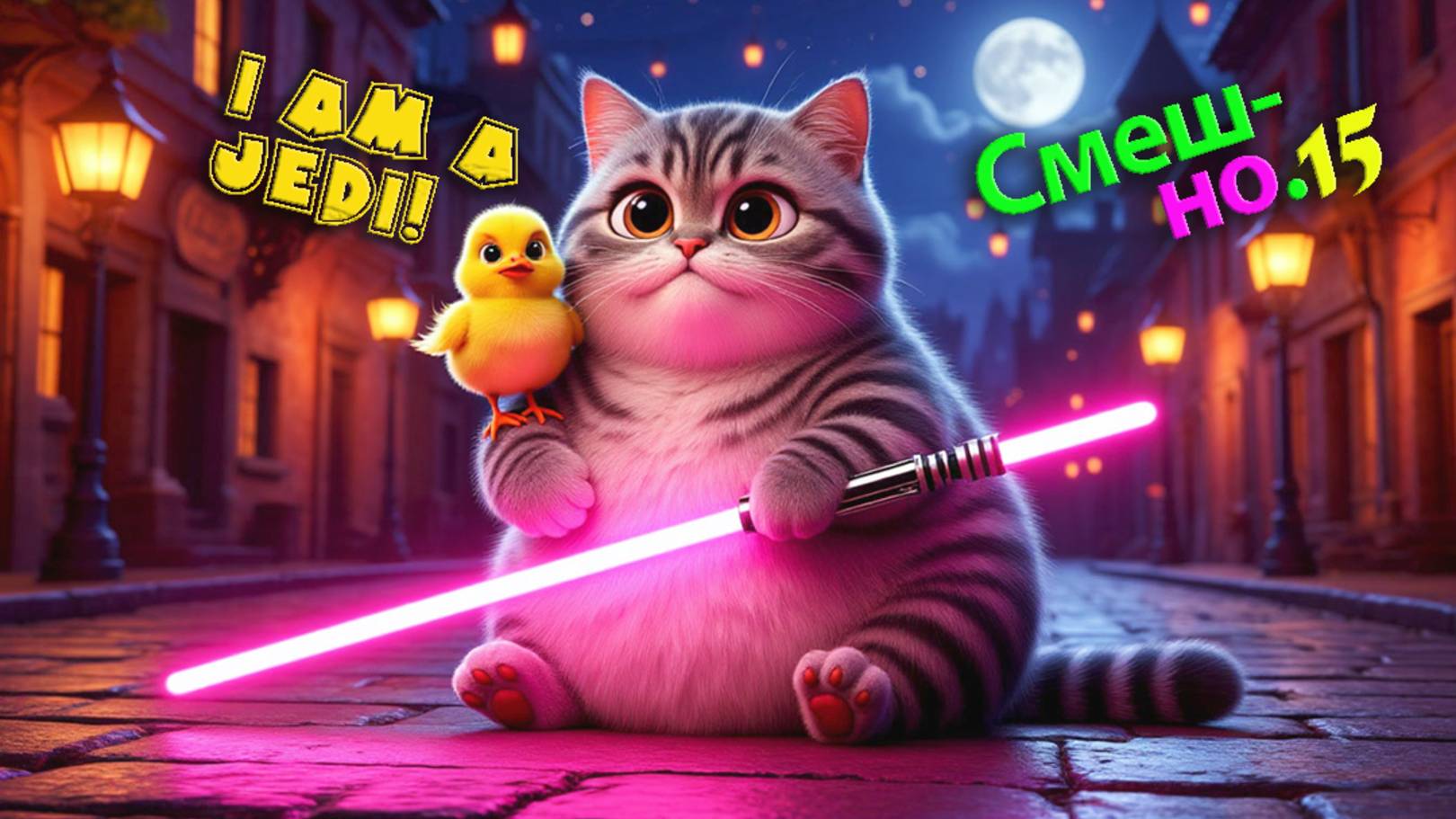 Кот и цыпленок Пух: "Меч джедая"
