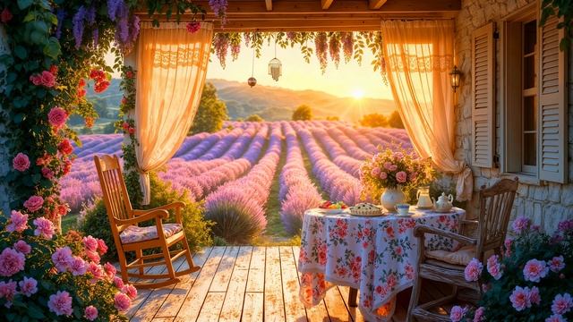 Всем ПРЕКРАСНОГО и доброго УТРА / ЛАВАНДОВОЕ поле и пение ПТИЦ / Скоро ОСЕНЬ...