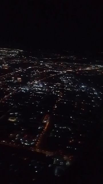 Новосибирск с Окна Самолета - Ночной вылет с Толмачево