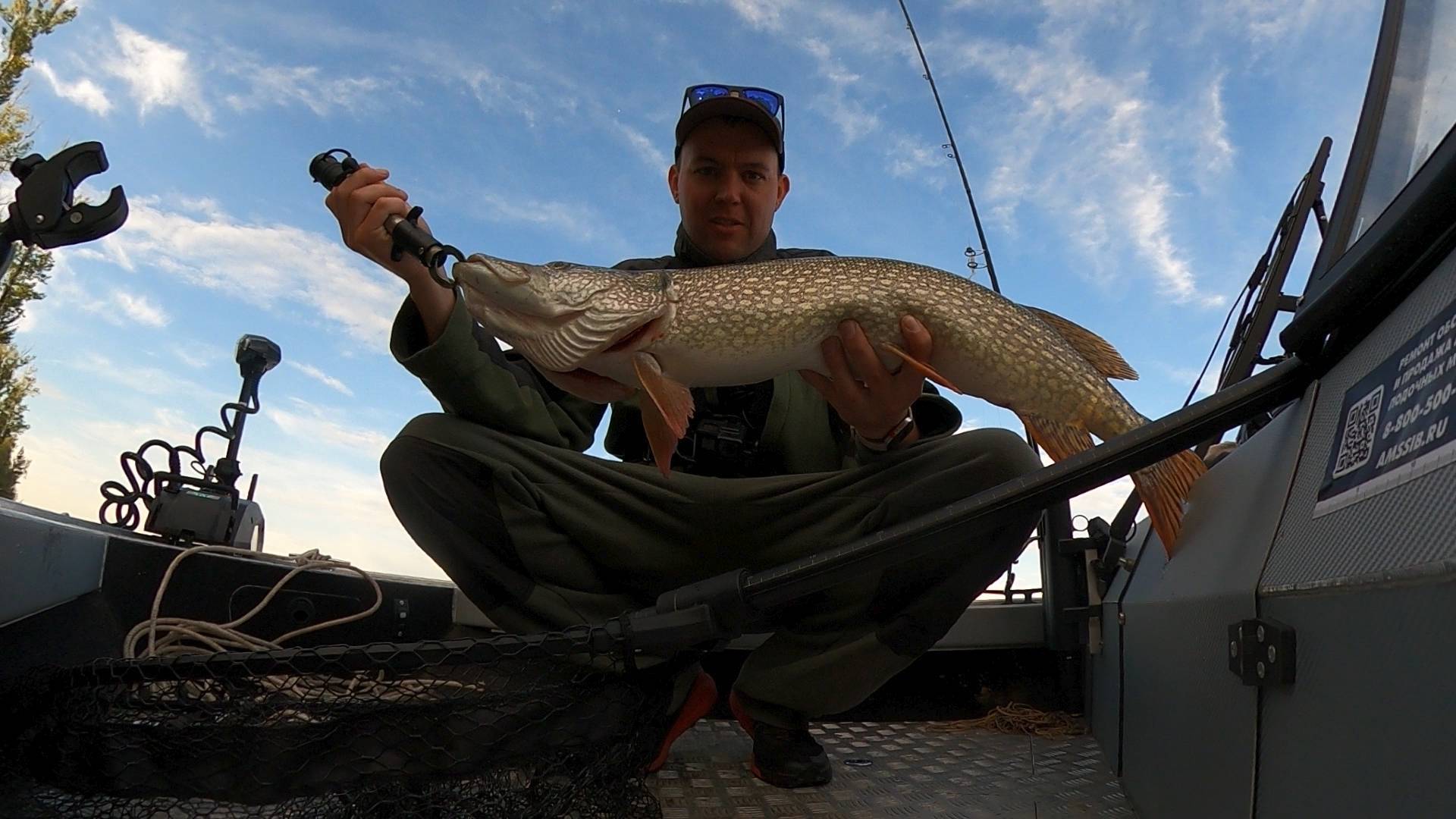 Ловля щуки на реке. Отменные поклевки, Как пользоваться электромотором SEA-PRO