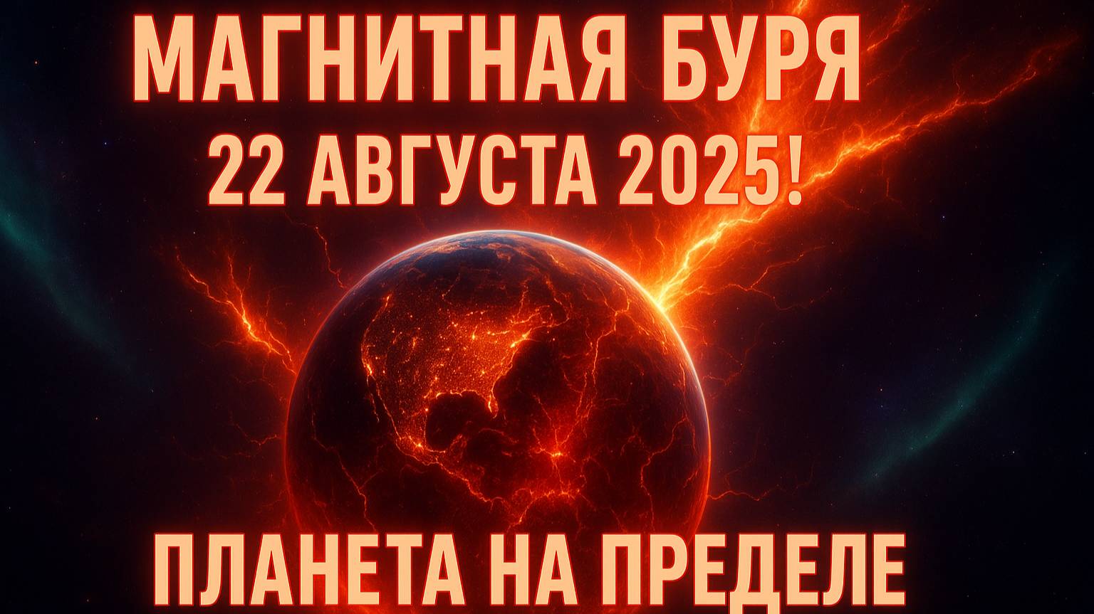 ПЛАНЕТА НА ПРЕДЕЛЕ! Сильнейшая магнитная буря 22 августа 2025! К-индекс 7 — угроза для здоровья!