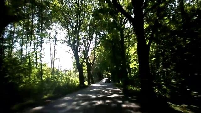 WE ARE DRIVING TO THE BEACH IN YANTARNY. KALININGRAD REGION