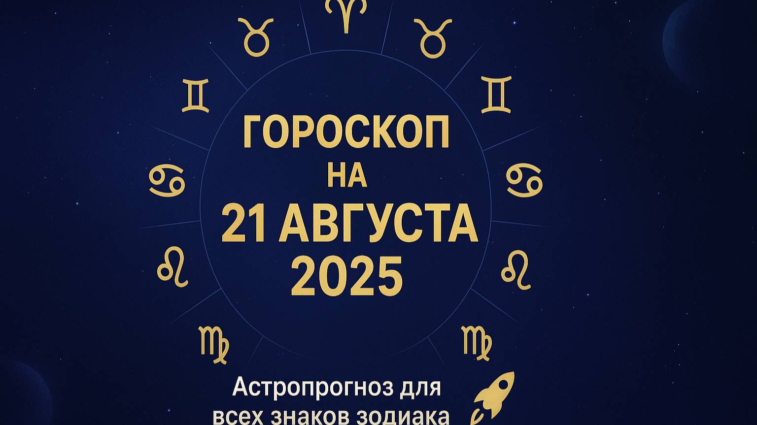 Гороскоп на сегодня 21 августа 2025 | Астропрогноз для всех знаков зодиака 🚀