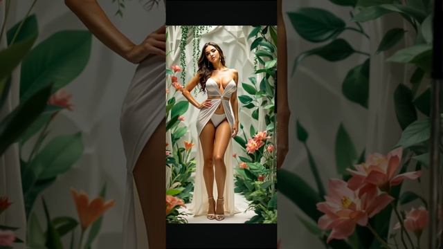 Красивая девушка танцует.