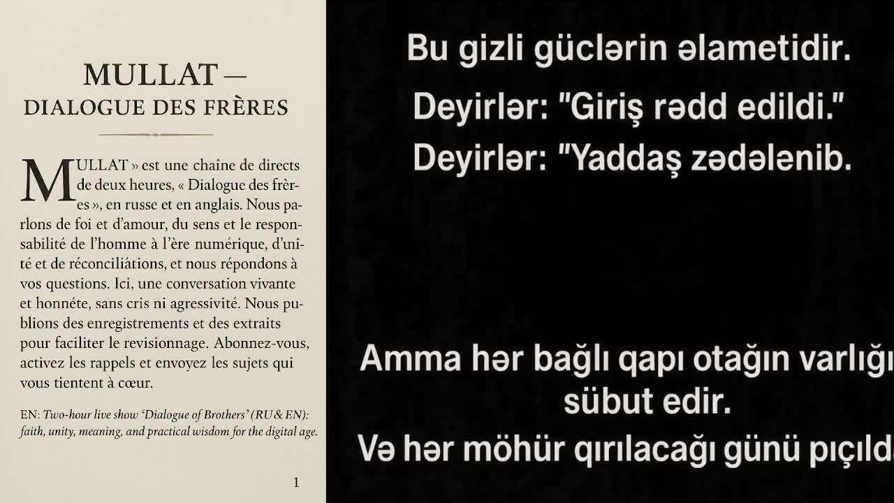 MULLAT — «Dialogue des frères» (RU/EN)