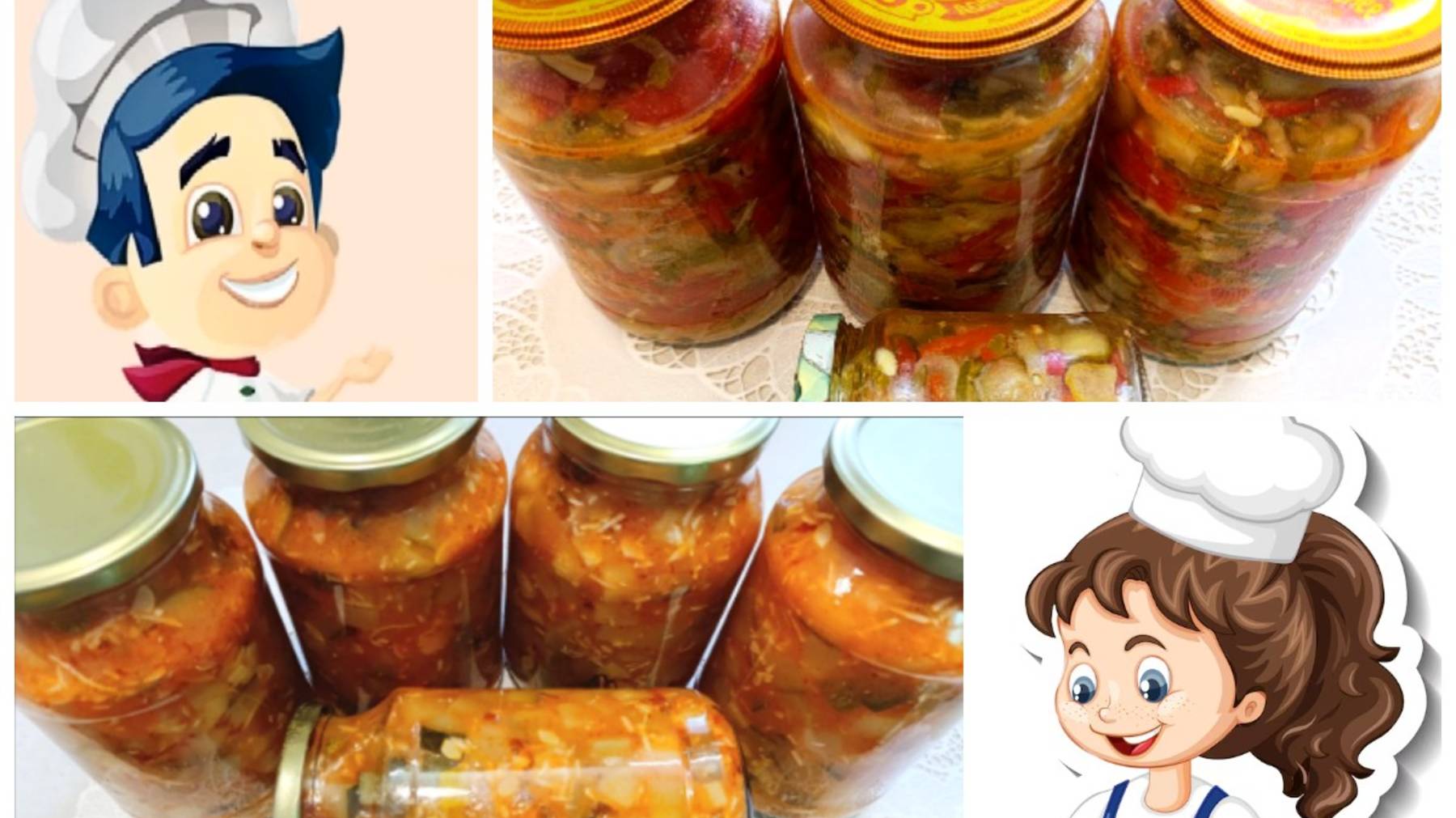 Салат из ОВОЩЕЙ на ЗИМУ (два рецепта)! Пошаговые рецепты!