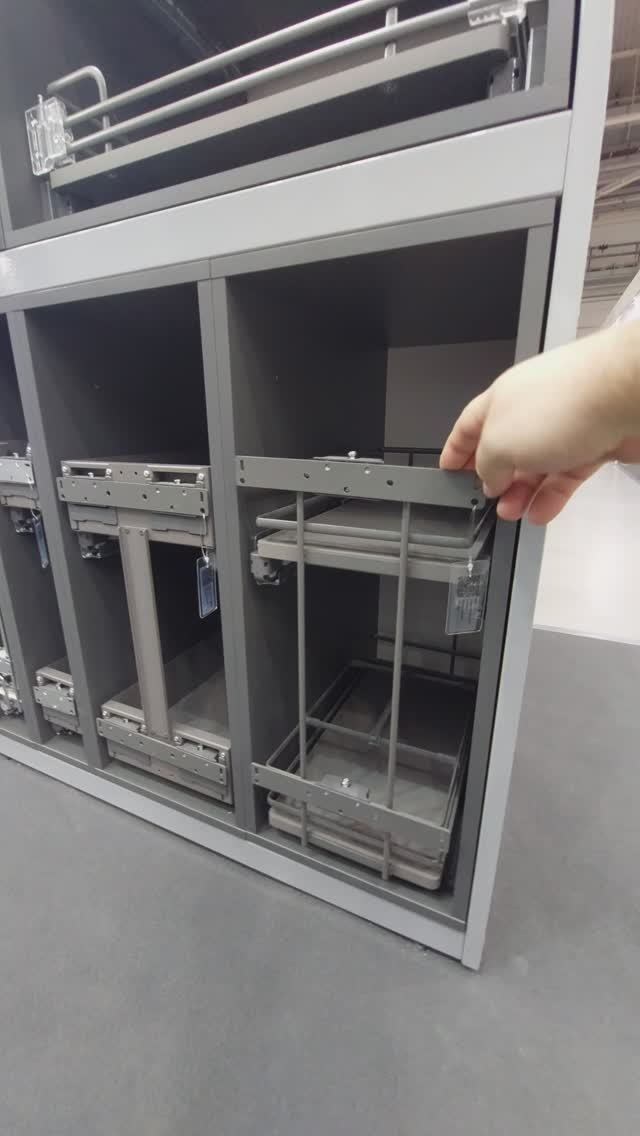 Двухуровневые выдвижные кухонные корзины