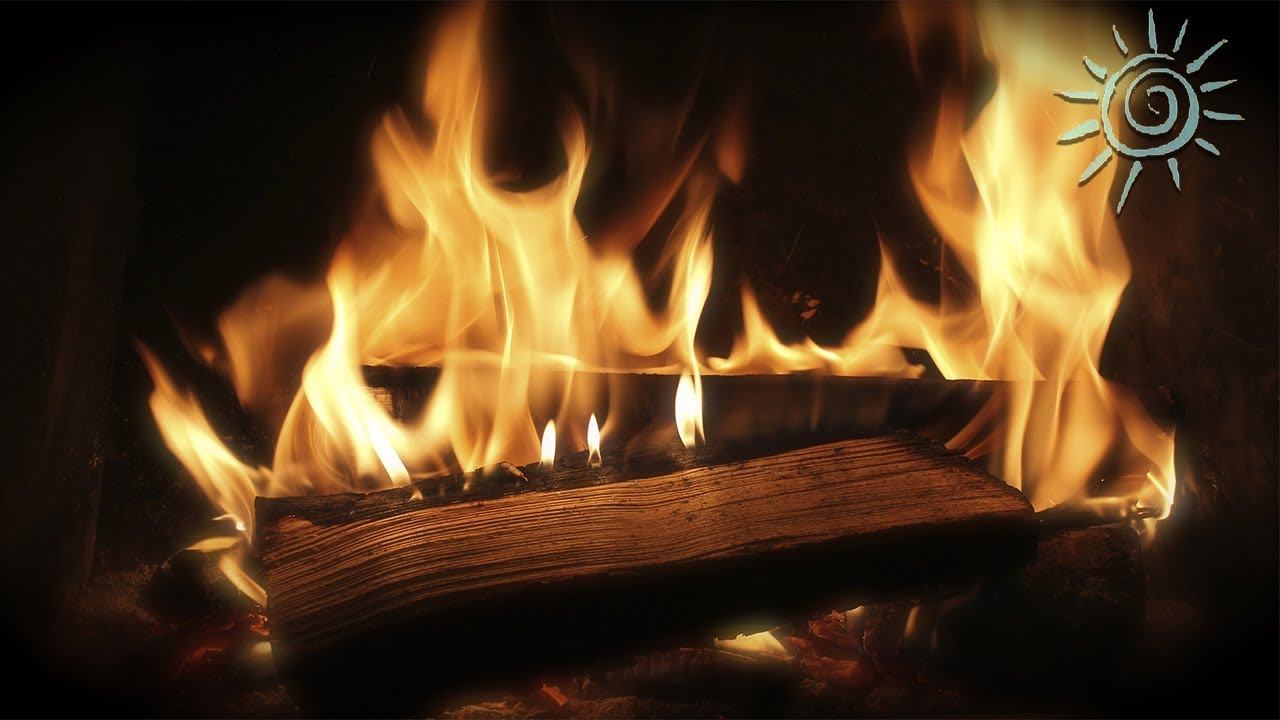 Relaxing Fireplace with Crackling Fire Sounds  - No Music