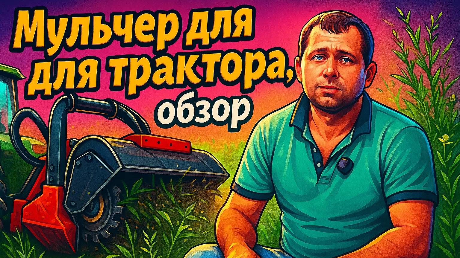 Привёз мульчер из Китая для мини-трактора | Обзор, тест и борьба с повиликой