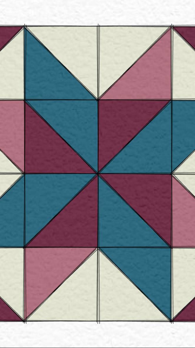 Очень простой и эффектный лоскутный блок. Сохраняйте МК, вдруг пригодится😉