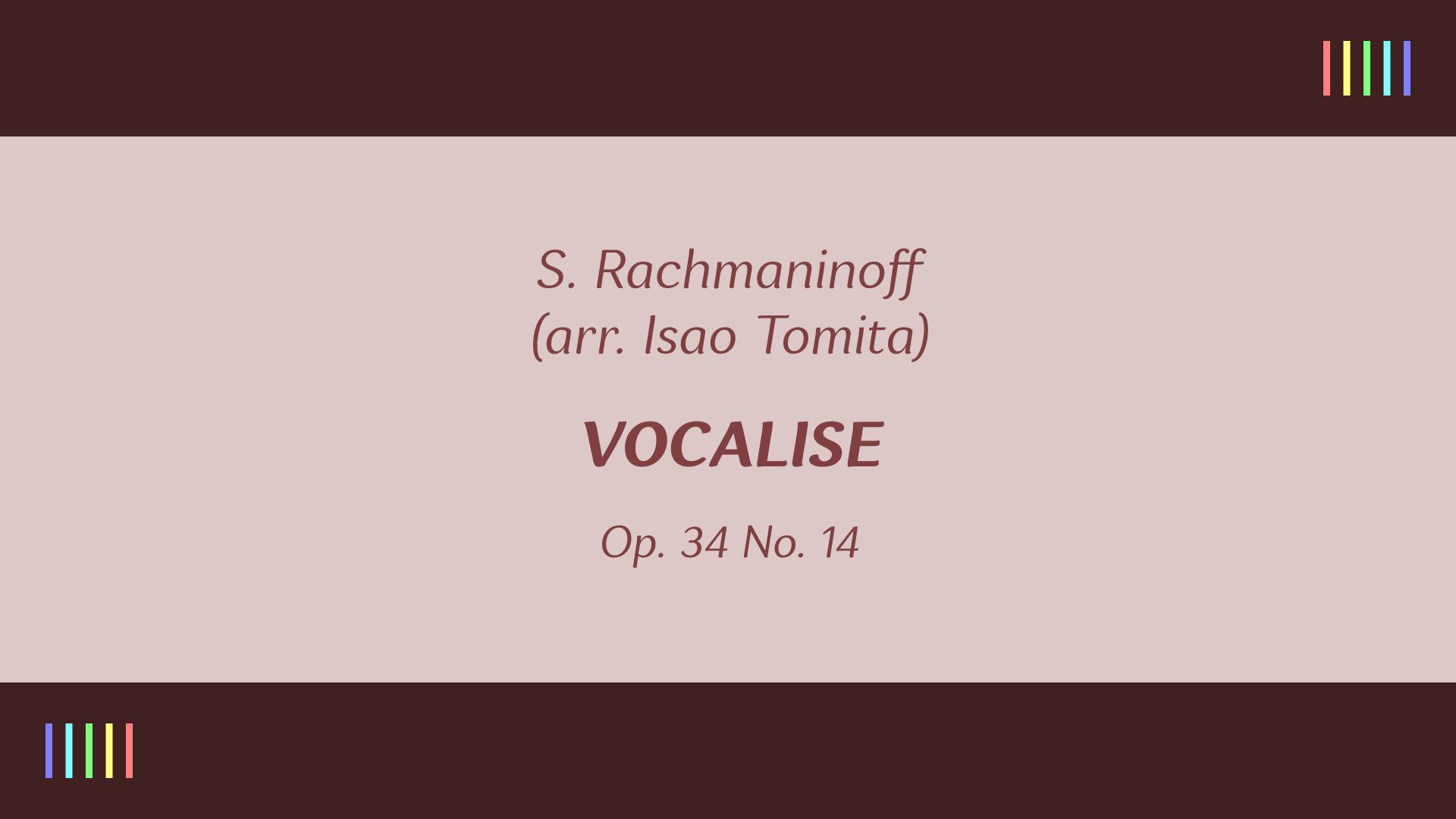 Isao Tomita — Vocalise (Rachmaninoff)