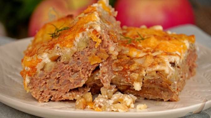 Блюдо аппетитного задора. ЗАПЕКАНКА ИЗ ФАРША С ЯБЛОКАМИ