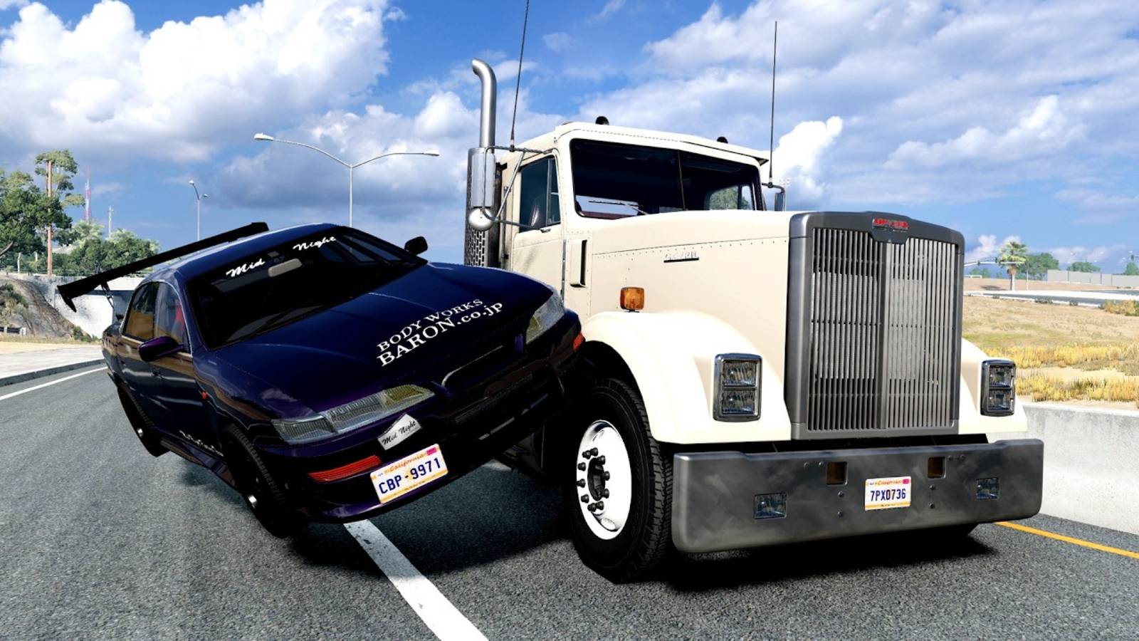 Аварии на скоростном шоссе #253 - BeamNG Drive