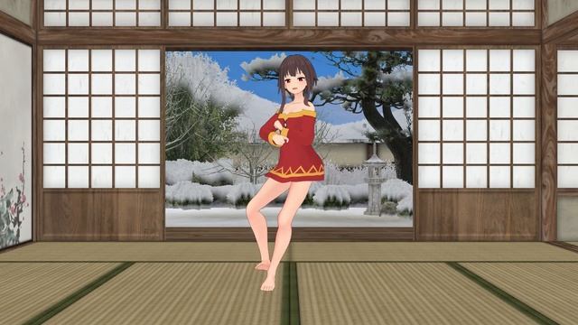 Miku Hatsune - White Happy (Megumin Dance)